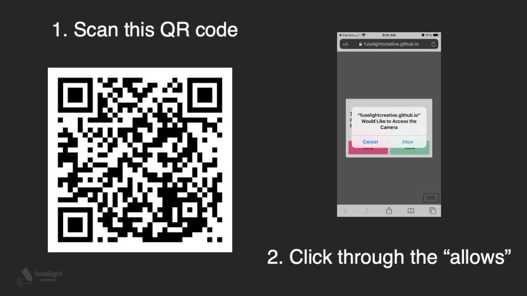 Augmented Reality QR code - Fuselight Creative